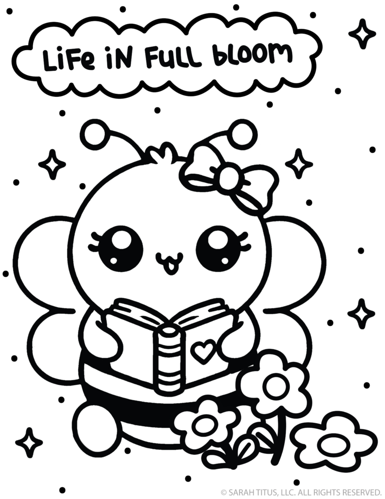 Free Printable Spring Coloring Pages (Cute Kawaii Designs for Kids and ...