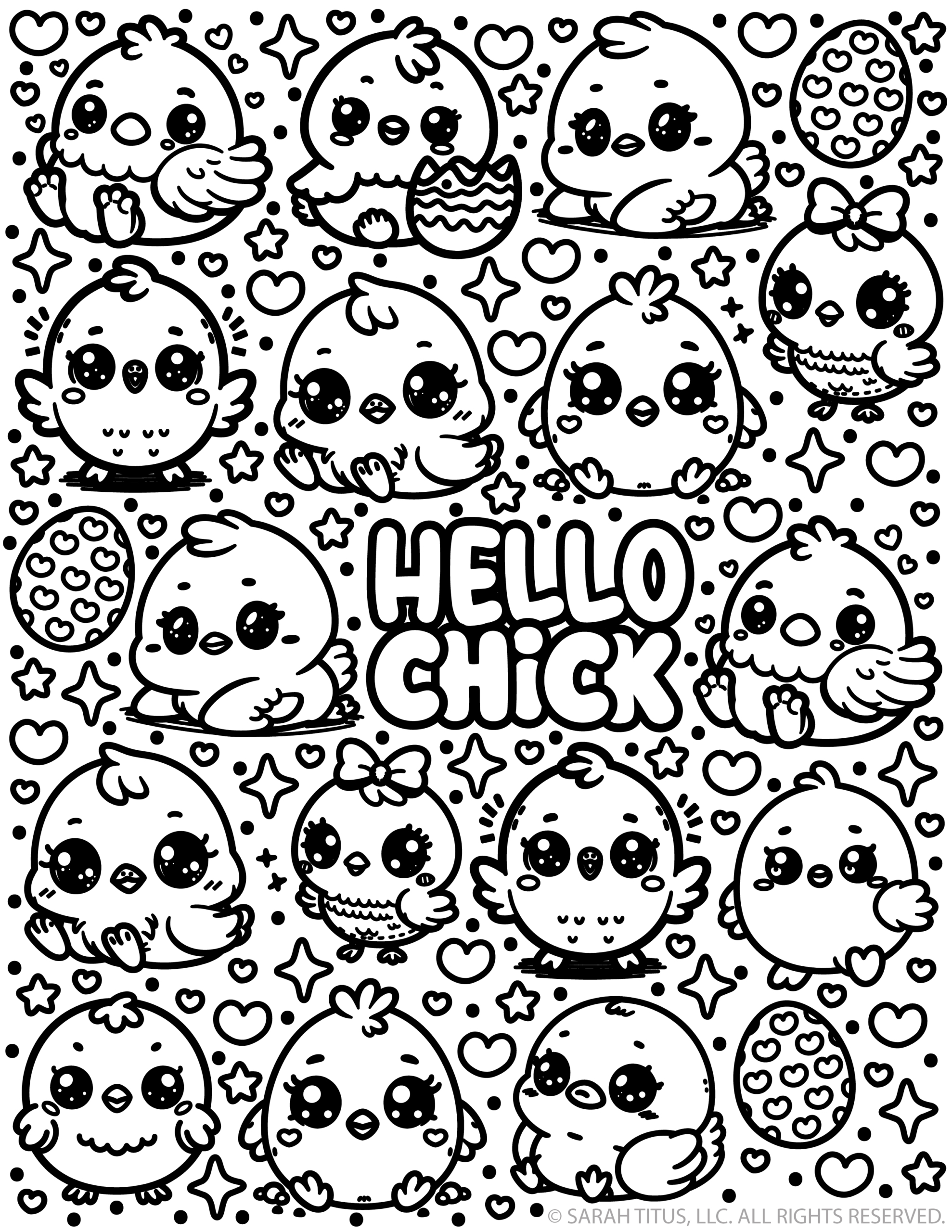Free Printable Easter Coloring Pages (Cute Hello Easter Sheets For Kids ...