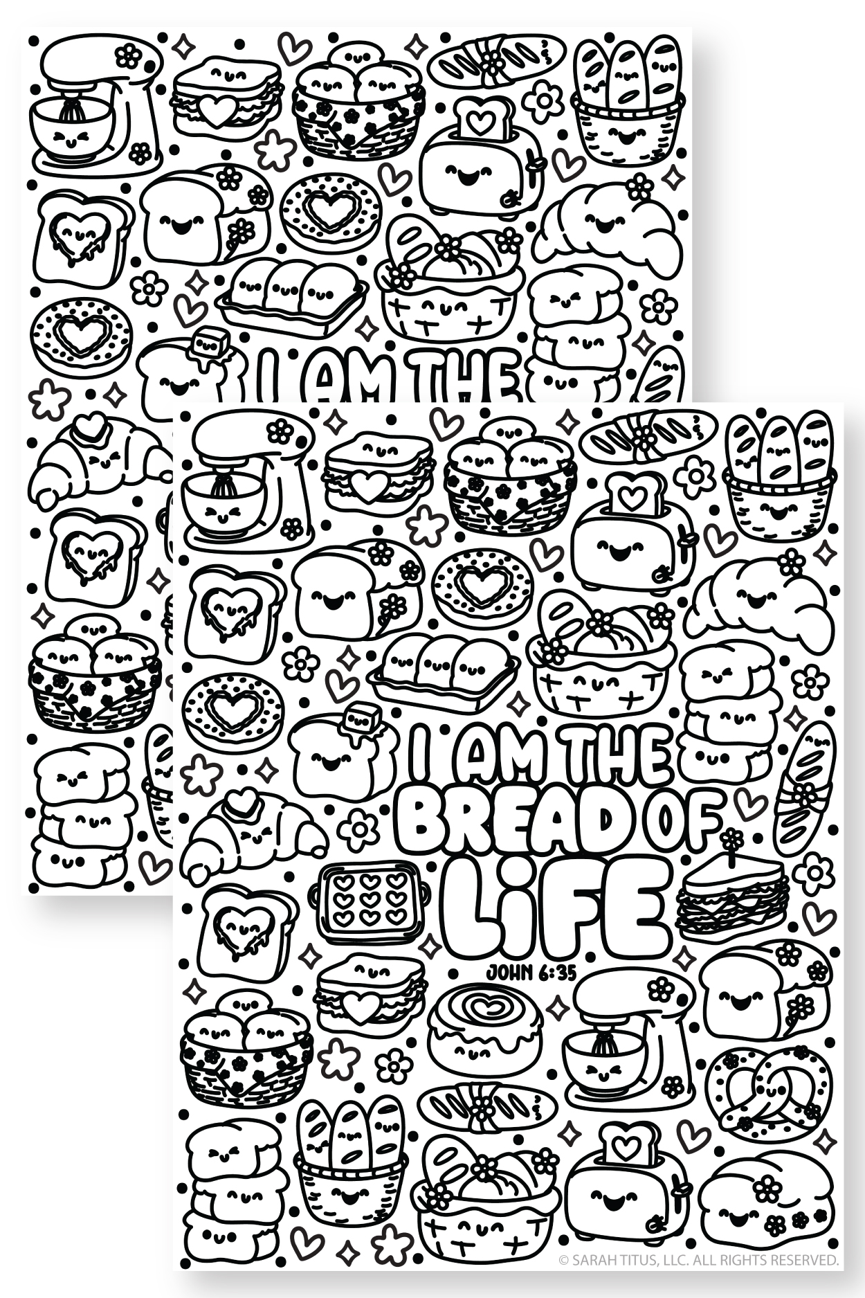 Free Printable I Am the Bread of Life Coloring Page - Sarah Titus